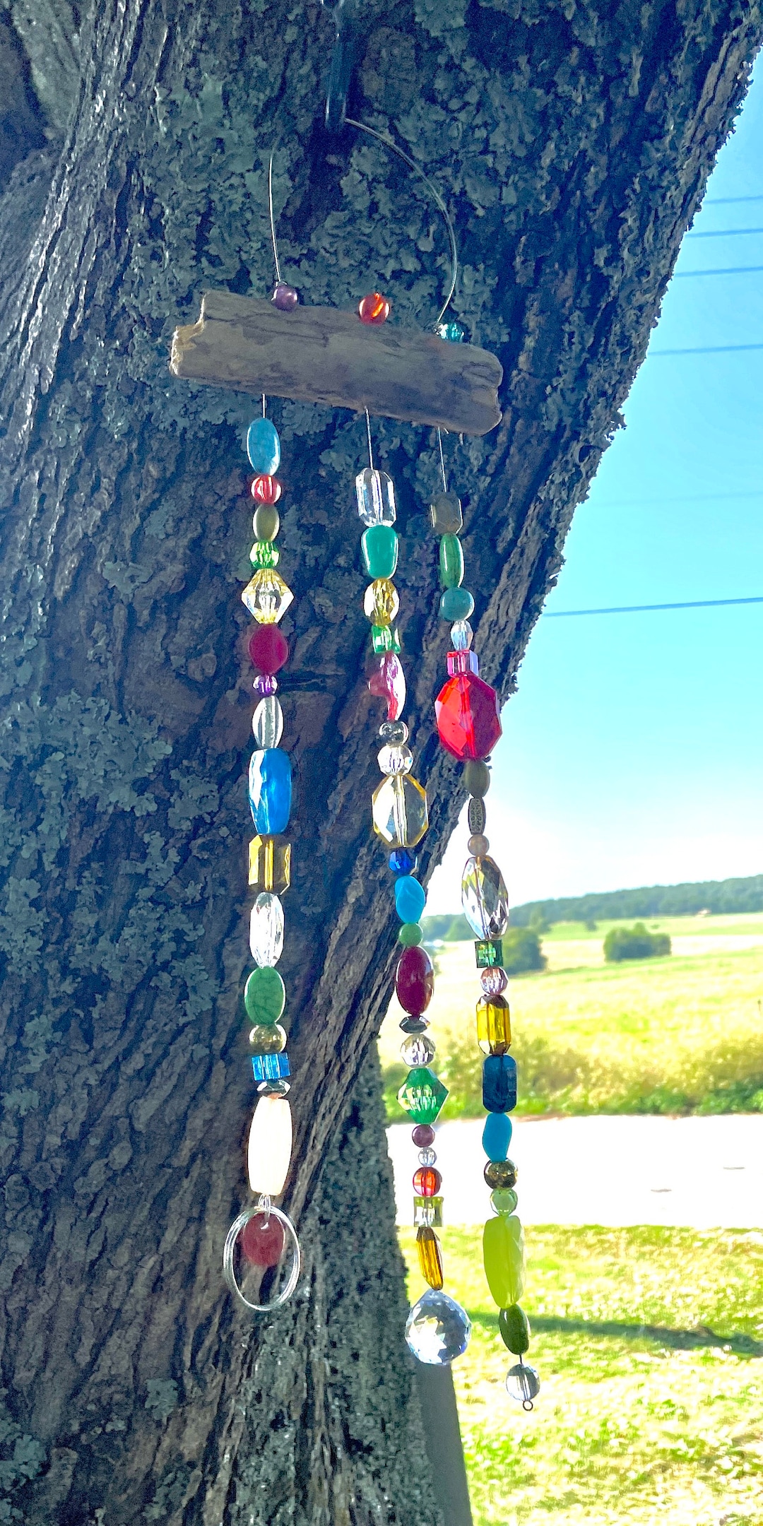Rainbow Beaded Suncatcher Boho Chic Sparkly - Etsy