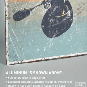 Vintage PADDLE ON Sign, Sunset Accent, KAYAK Poster for Vintage Lake ...