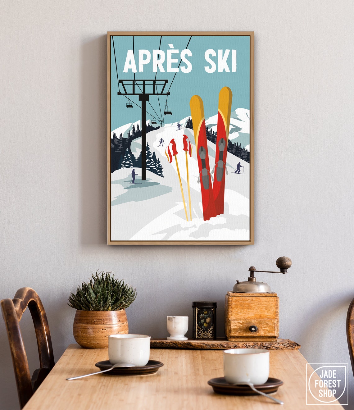 Vintage APRES SKI Sign, Apres Ski Wall Print, Vintage Ski Poster, Retro ...