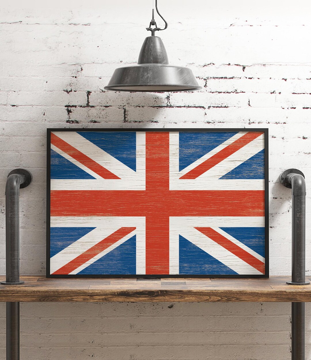 Vintage British Flag Poster, Great Britain Flag Wall Art, Flags From ...
