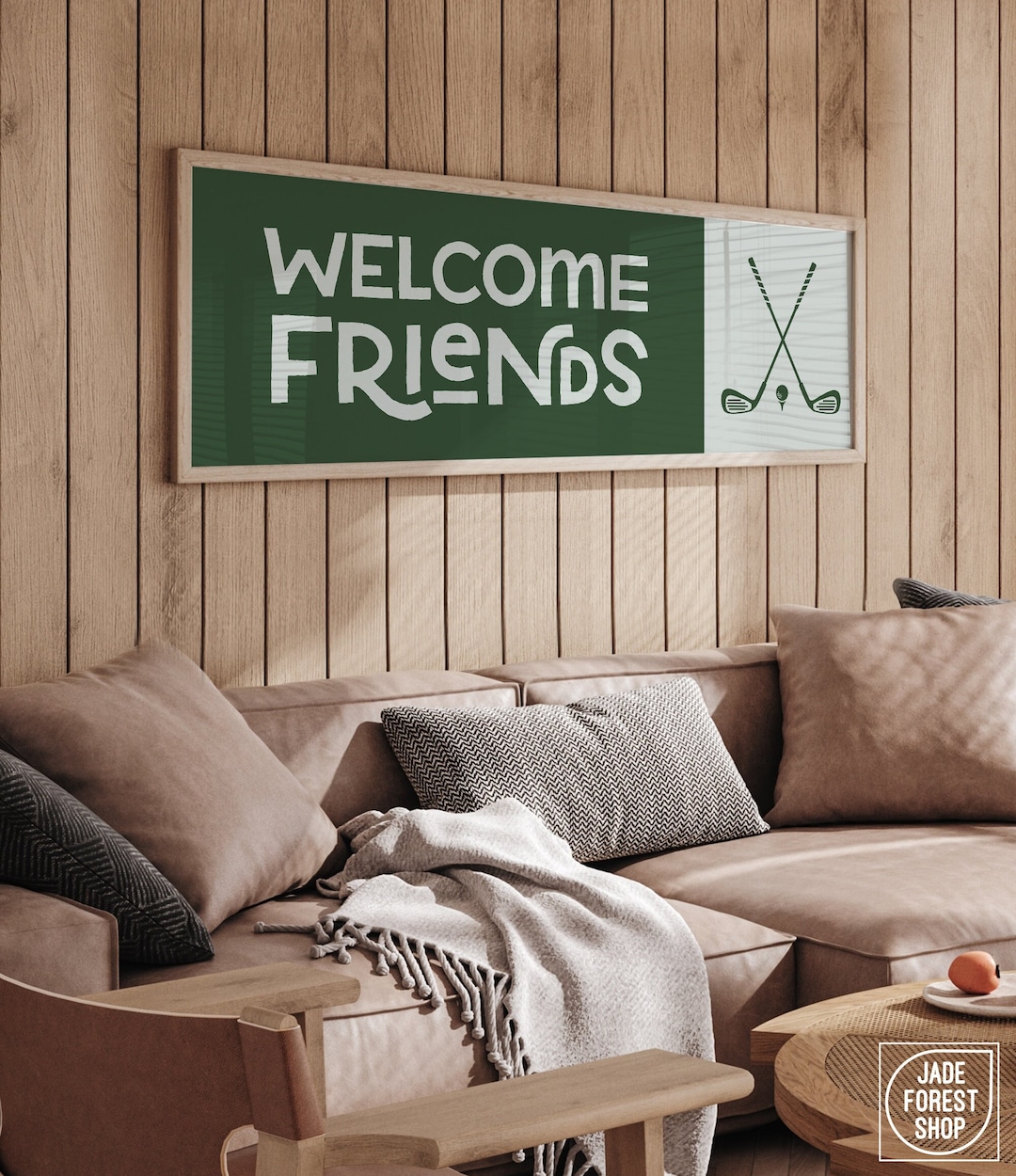 Golf Clubs Wall Art, Friends Canvas Print, Rustic Porch Sign, Farmhouse ...