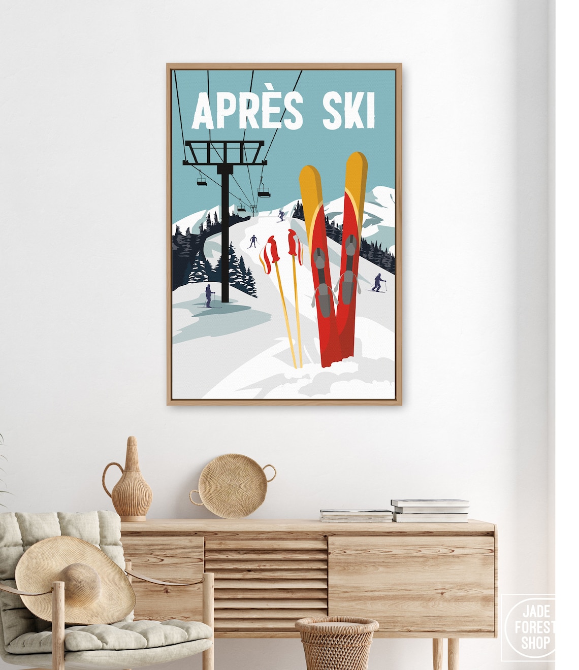 Vintage APRES SKI Sign, Apres Ski Wall Print, Vintage Ski Poster, Retro ...