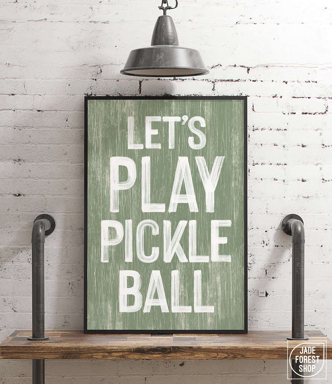 Lets Play Pickleball Wall Sign, Fun Gift for Pickleball Enthusiast ...