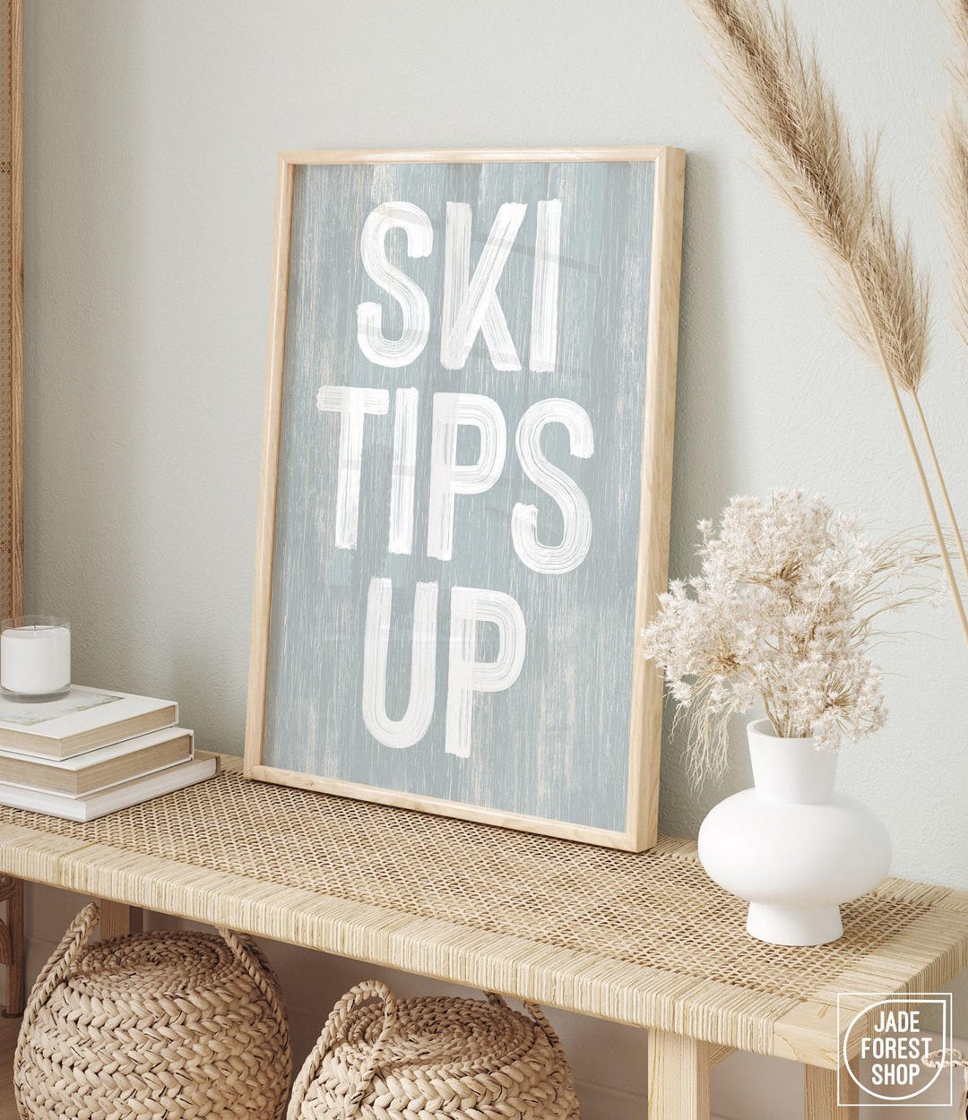 Ski Tips up Farmhouse Sign - Cozy Rustic Winter Decor - Etsy