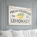 Rustic Fresh Squeezed Lemonade Sign, Vintage Farmers Market Decor ...