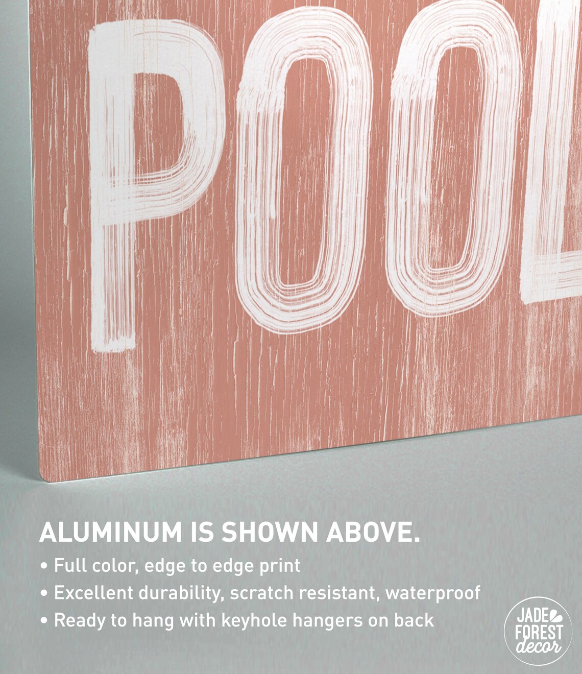 Go Jump in the POOL Sign Coral Pink VACATION RENTAL Decor, Coastal Wall ...