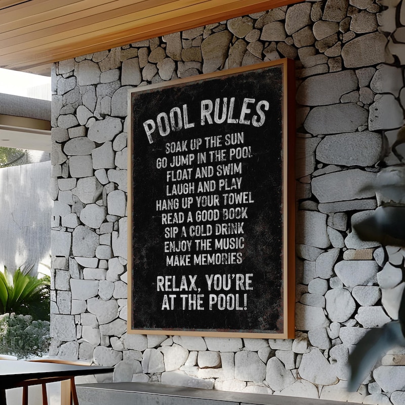 Pool Rules Sign - Etsy