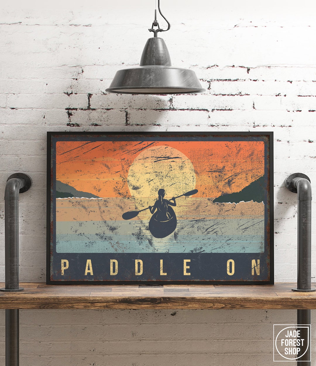 Vintage PADDLE ON Sign, Large Lake Signs for Lake House Decor, Female ...