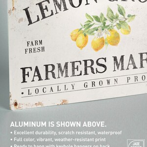 Rustic Farmers Market Sign With Lemons, Lemon Grove Farmers Market ...