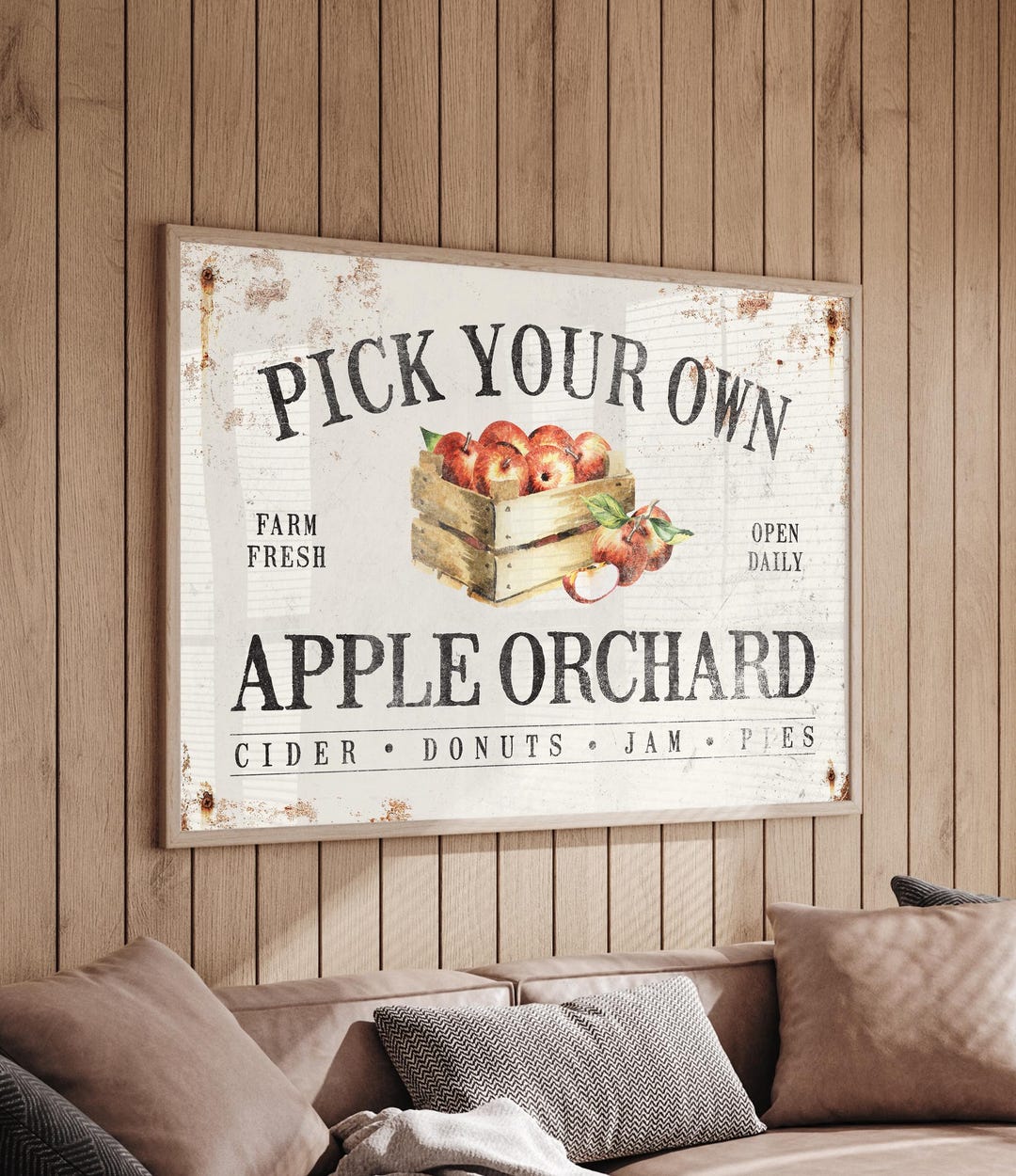 Pick Your Own Apple Orchard Farmhouse Sign, Vintage Apple Orchard ...