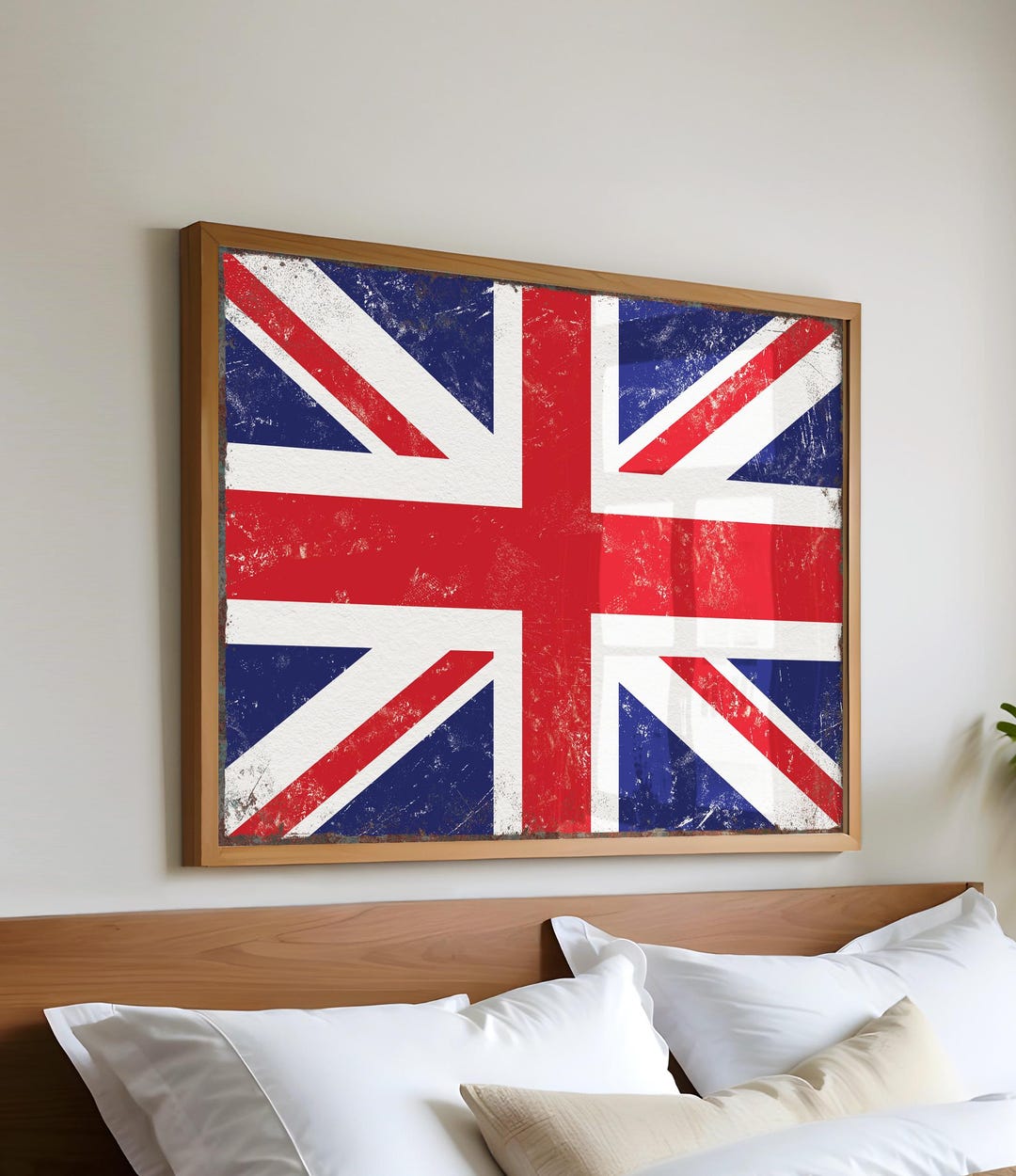 Vintage Union Jack Sign, UK Flag Poster, British Flag Rusted Edge ...