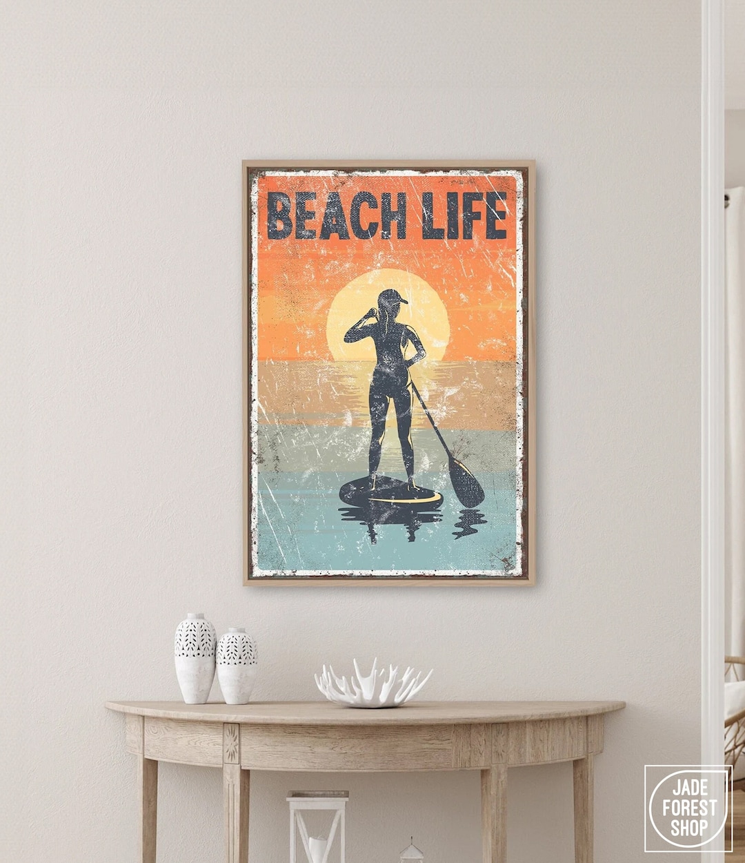 Vintage "beach Life" Sign SUNSET > Paddleboarding Poster for Vintage ...