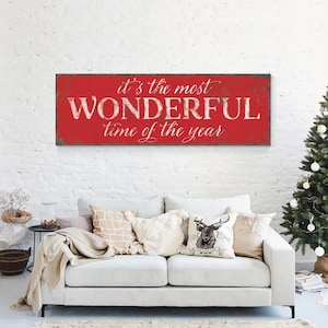 It's the Most Wonderful Time of the Year Sign in Bright Red, Extra ...