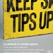 Vintage Yellow "keep Ski Tips Up" Sign > Faux Rusty Edges, Antique Ski ...