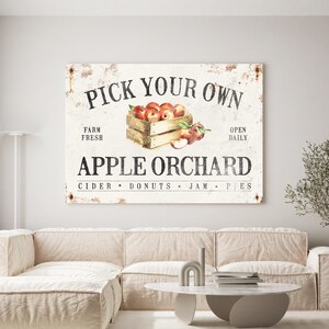 Pick Your Own Apple Orchard Farmhouse Sign, Vintage Apple Orchard ...
