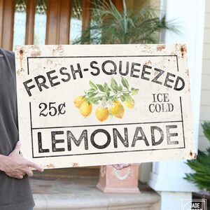 Rustic Fresh Squeezed Lemonade Sign, Vintage Farmers Market Decor ...