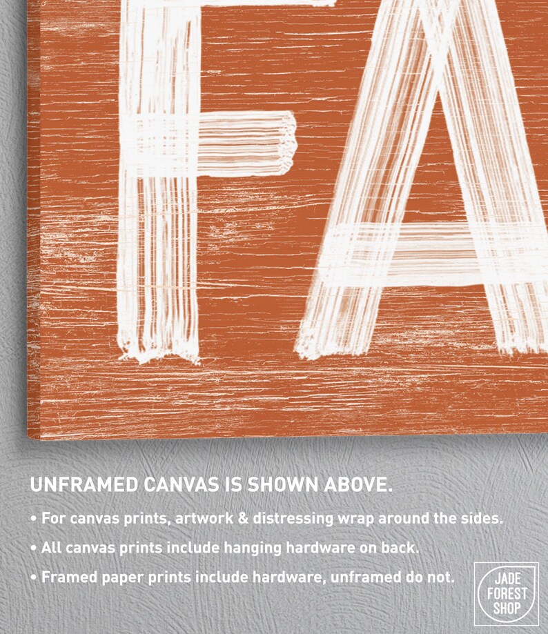 Hello Fall Sign in Burnt Orange, Vintage Farmhouse Decor, Modern ...