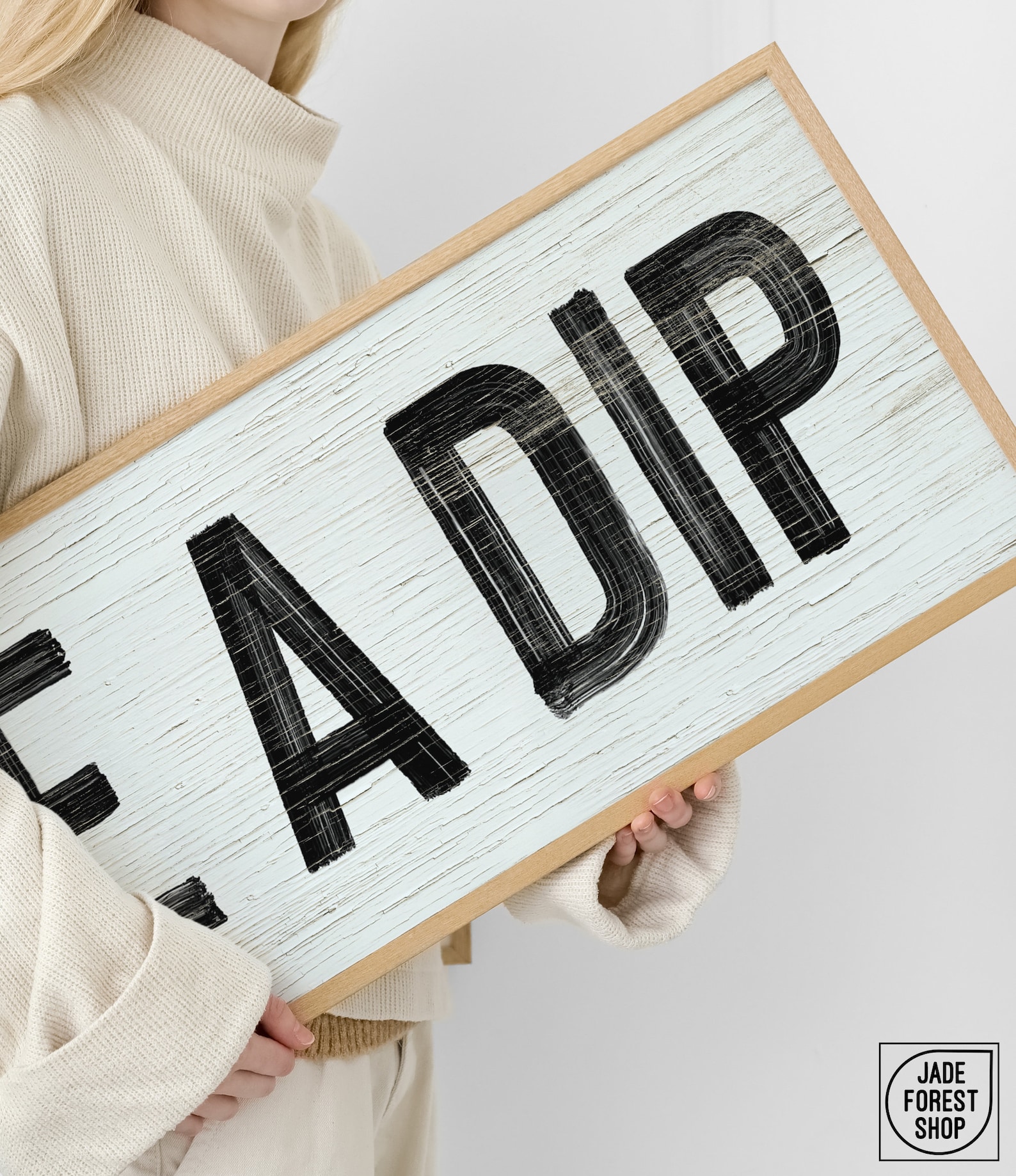 Vintage TAKE A DIP Sign for Above Door, Long Skinny Patio Wall Art ...