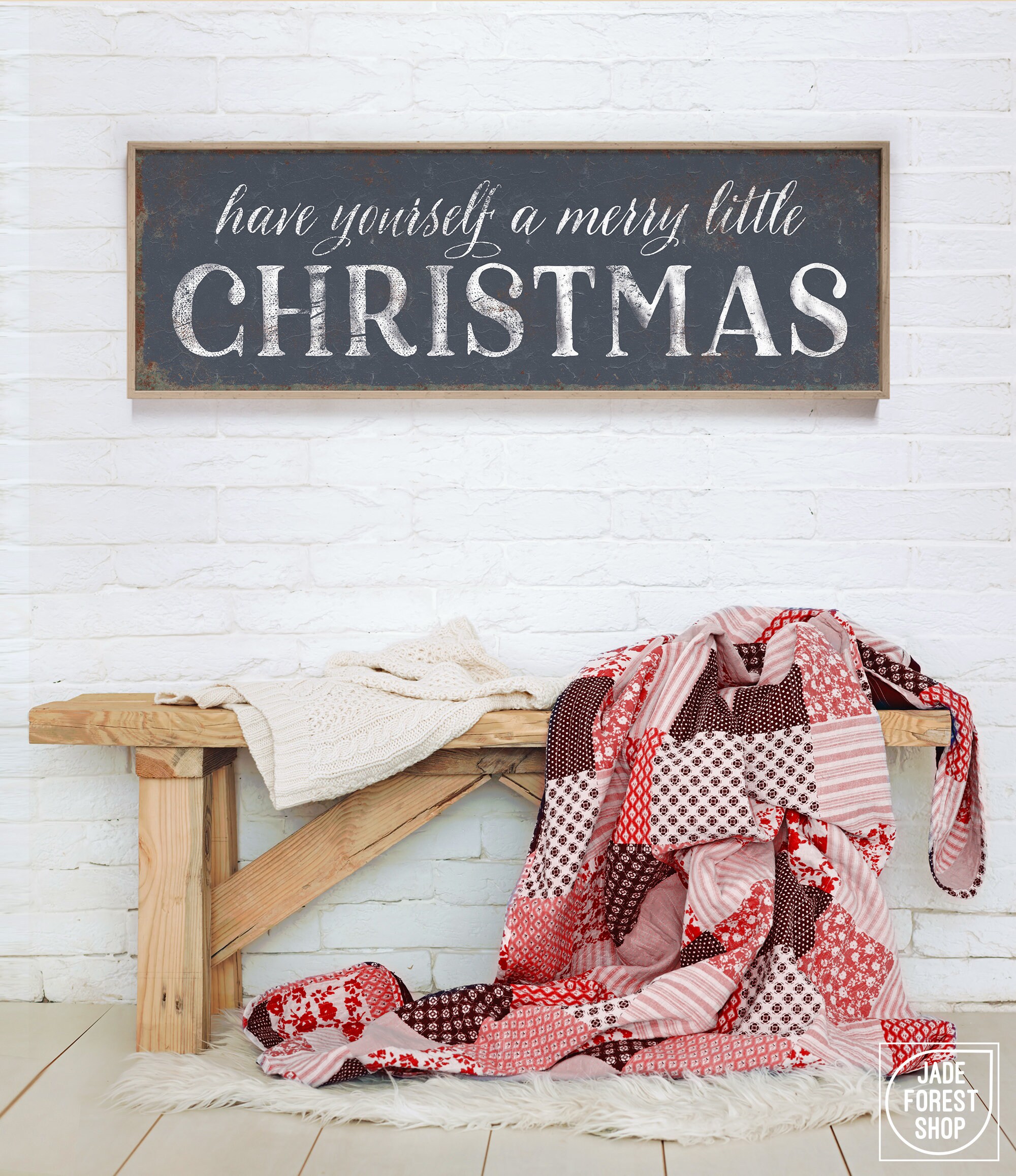 Long Horizontal have Yourself a Merry Little Christmas Sign in Hale ...