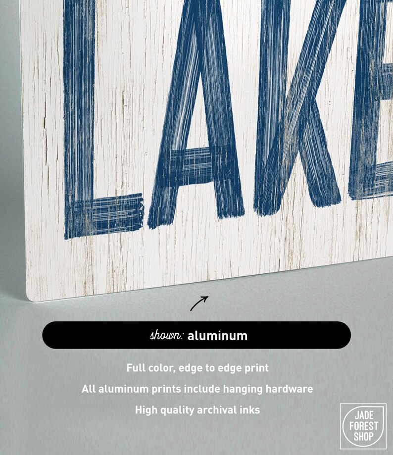 Vintage Lake Sign - Rustic Cabin Decor in Navy and White - Etsy Canada