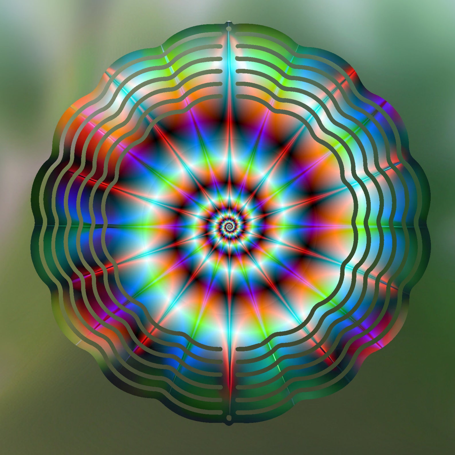 Tie Dye Optical Illusion Wind Spinner Sublimation Design (PNG Digital ...