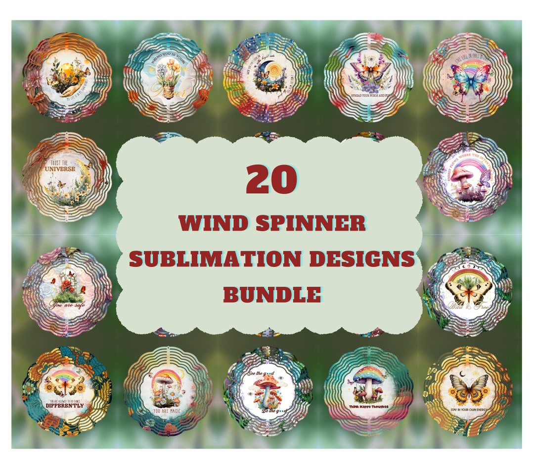 Bundle 20 File for Motivational Quates Wind Spinner Sublimation Designs ...
