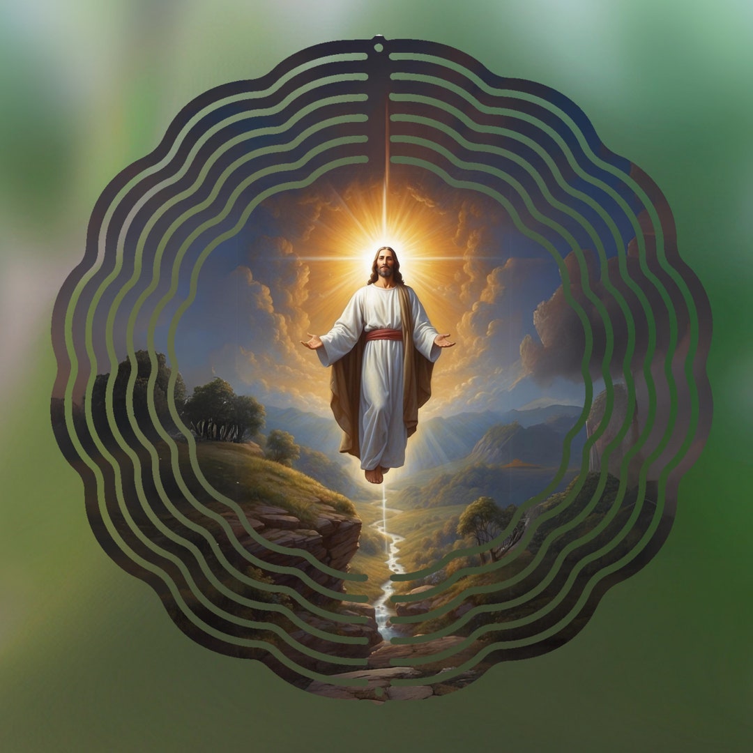 Jesus Christ Wind Spinner Sublimation Design, Jesus Windspinner PNG for ...