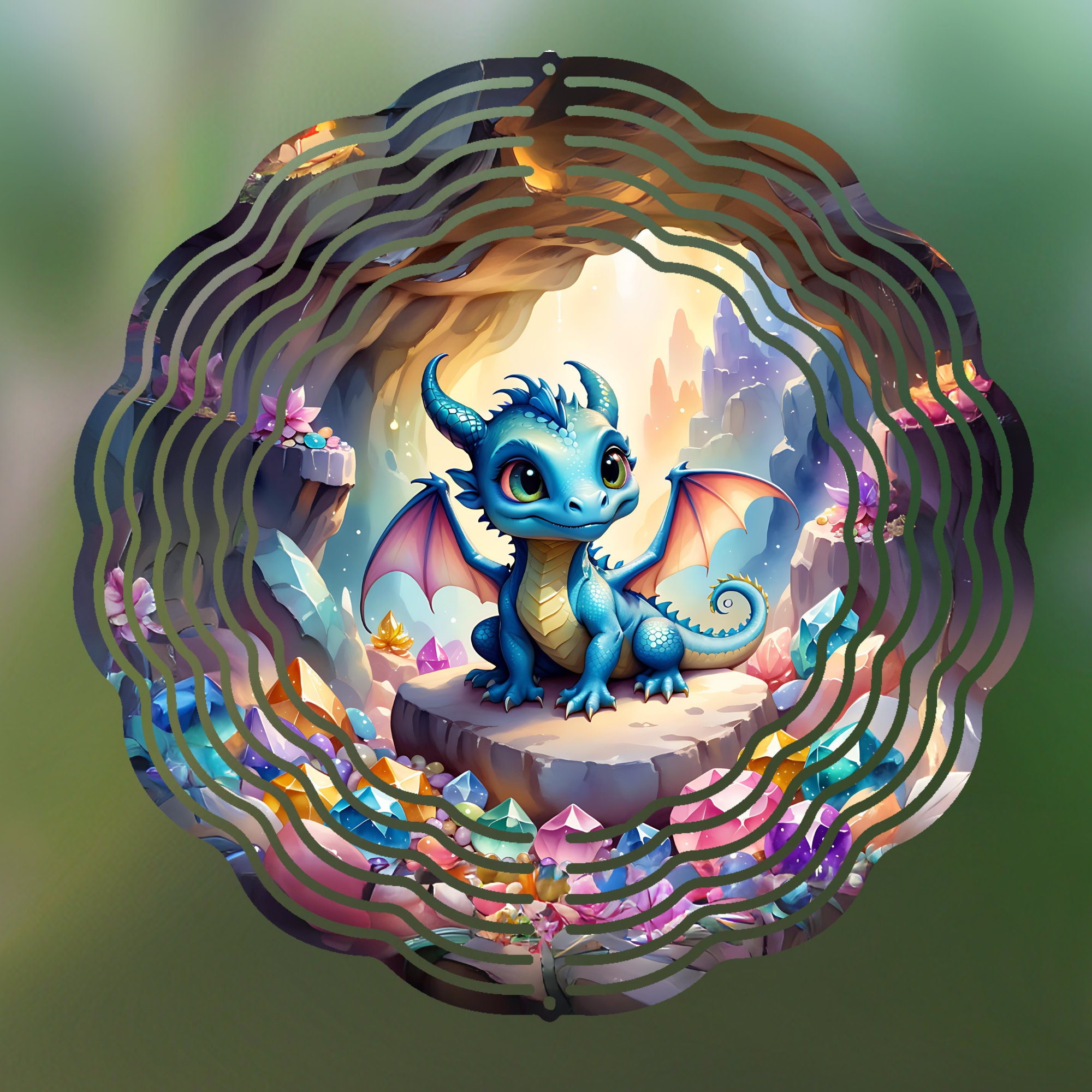 Baby Dragon Wind Spinner Sublimation Design: Chinese Dragon PNG ...