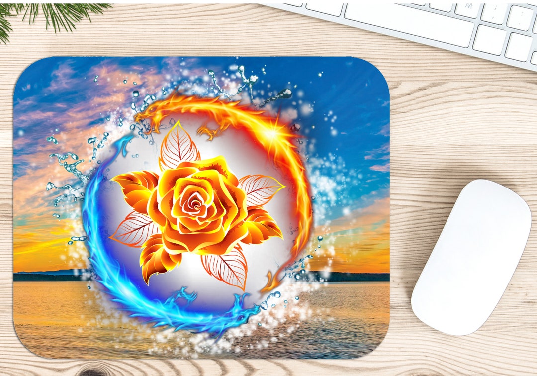 Mouse Pad Sublimation Design Fire and Ice Mouse Pad PNG for - Etsy
