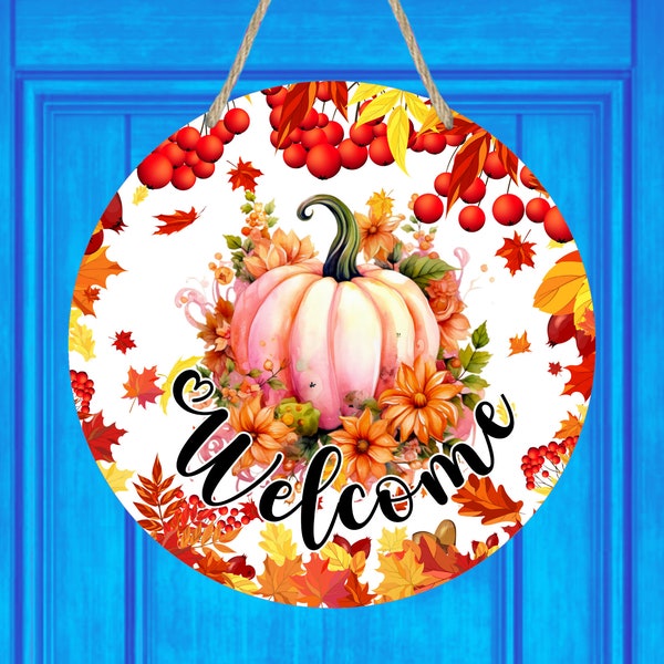 Fall Circle Door Sign - Etsy