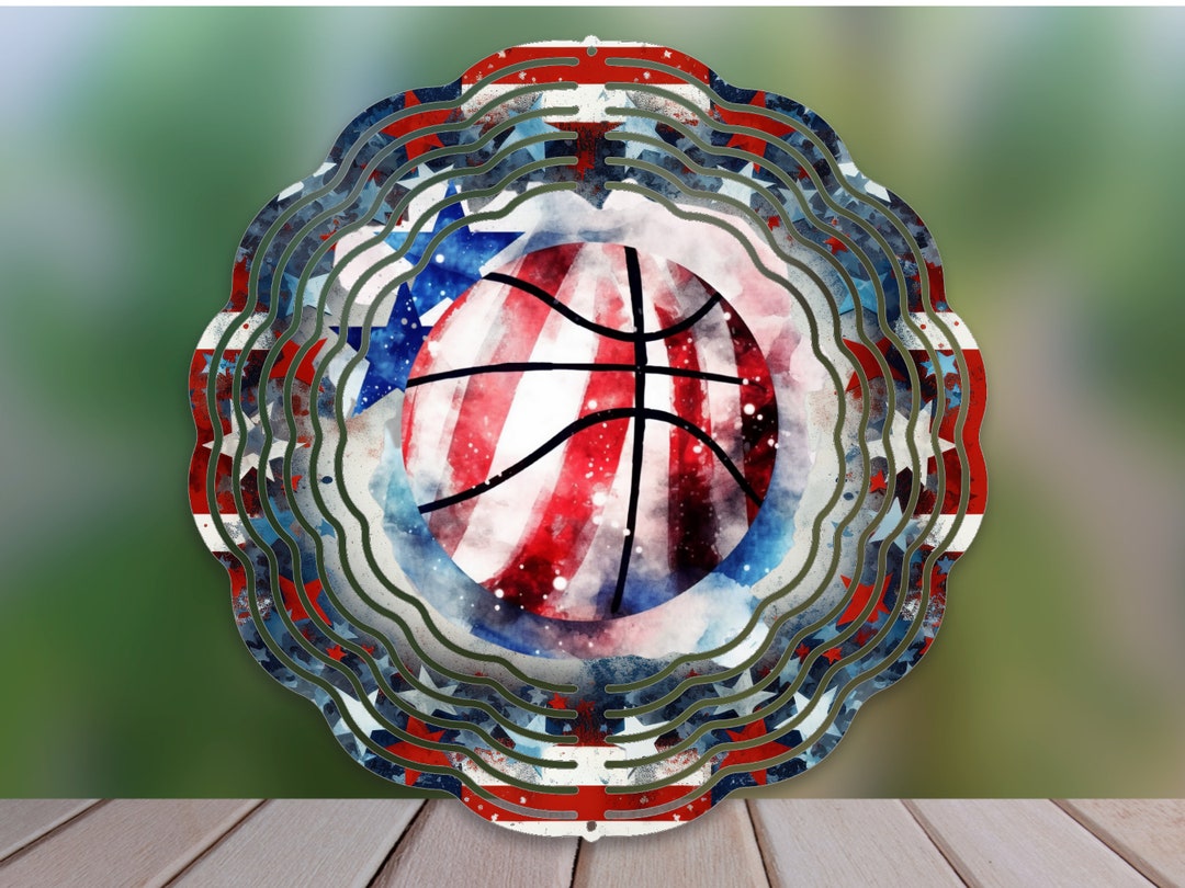 Basketball Wind Spinner Sublimation Design, Basketball Ball American ...