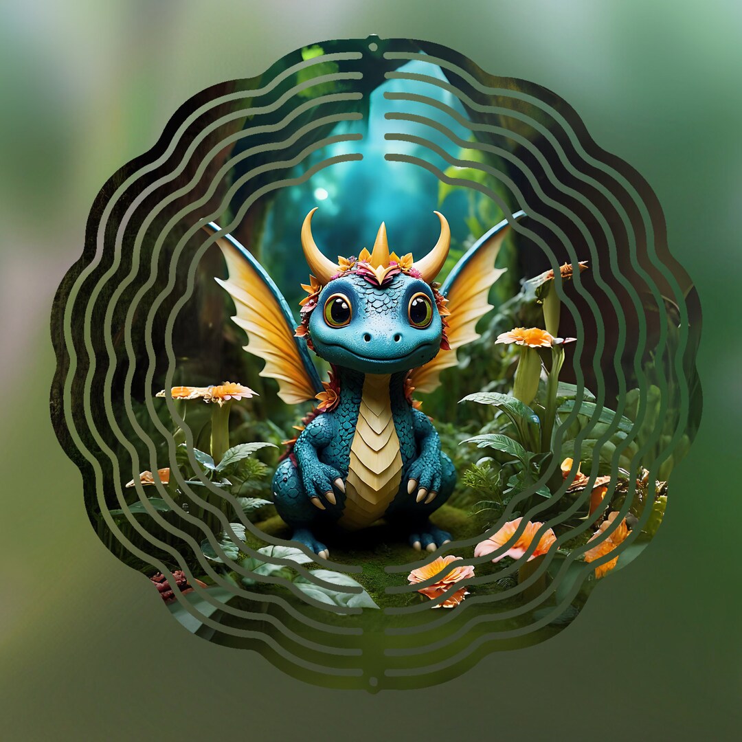 Cute Baby Dinosaur Wind Spinner Sublimation Design, Dinosaur ...