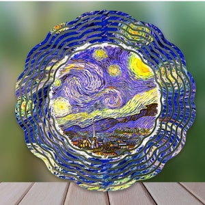 The Starry Night Wind Spinner Sublimation Design, Van Gogh Windspinner ...