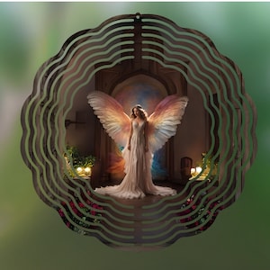 Angel Wind Spinner Sublimation Design, Angel Wings Windspinner PNG for ...