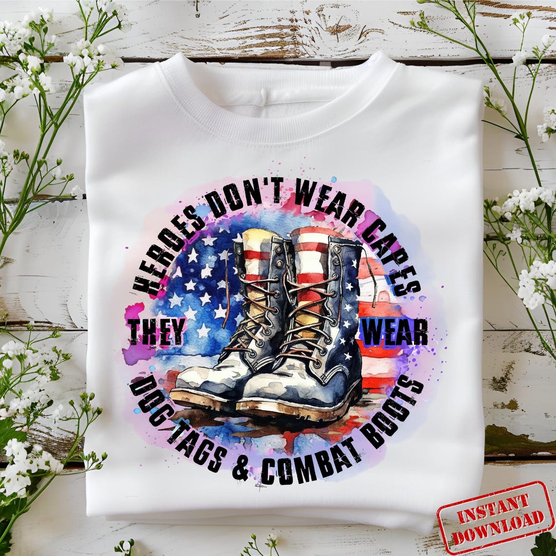Veterans Day Png Sublimation Designs Downloads, Heroes Don't Wear Capes ...