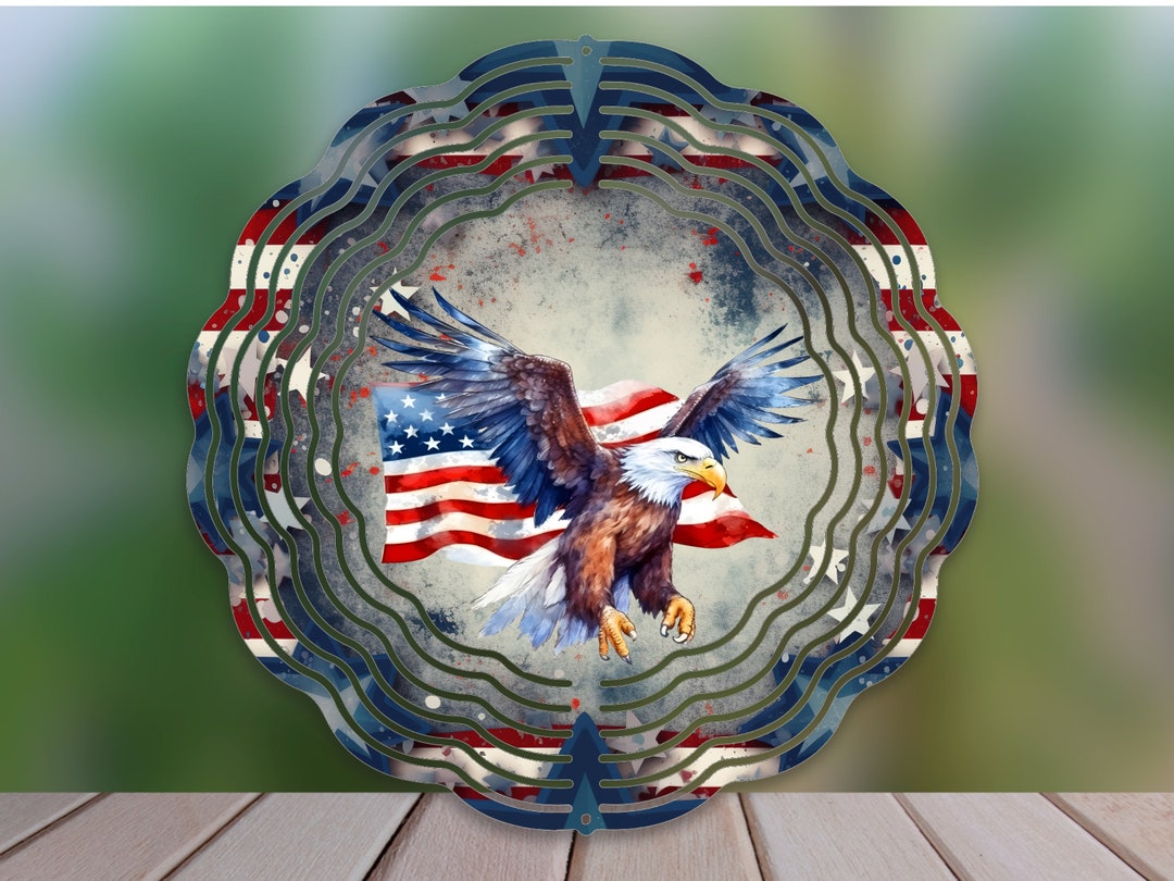American Eagle Wind Spinner, Eagle American Flag Png, Vintage Patriotic ...