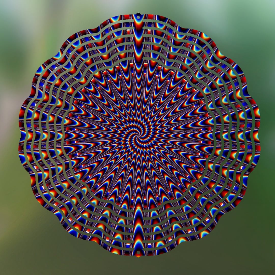 Optical Illusion Mandala Wind Spinner Sublimation Design (PNG Digital ...