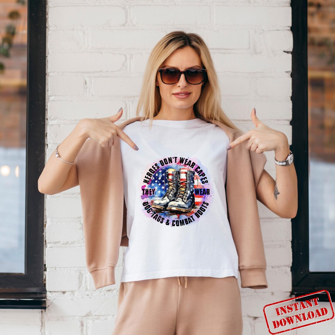 Veterans Day Png Sublimation Designs Downloads, Heroes Don't Wear Capes ...