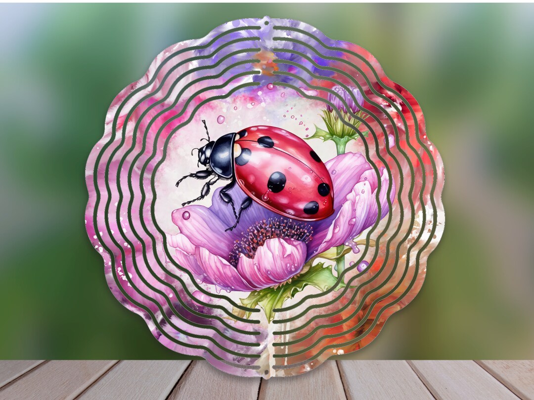 Watercolor Ladybug Wind Spinner Sublimation Design (PNG Download) - Etsy