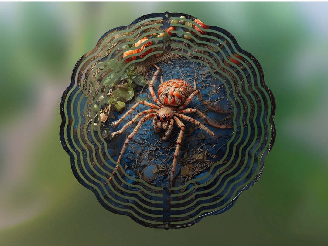 A Majestic Spider Wind Spinner Sublimation Design, Spider Windspinner ...