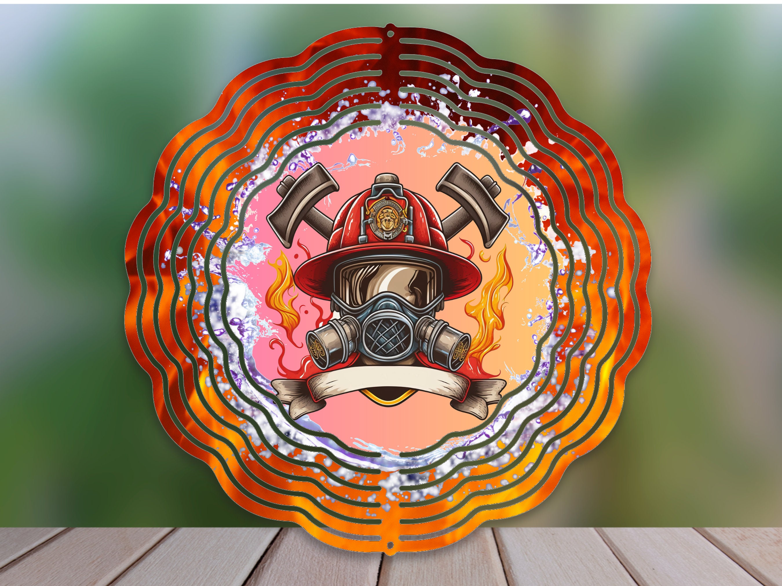 Firefighters Wind Spinner Sublimation Design Fire Department - Etsy