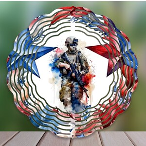 Wind Spinner Sublimation Designs, American Soldier Wind Spinner Digital ...
