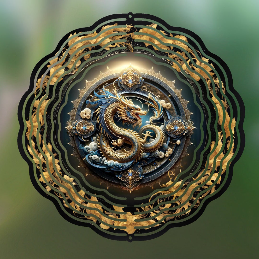 Chinese Dragon Wind Spinner Sublimation Design, Dragon Windspinner PNG ...