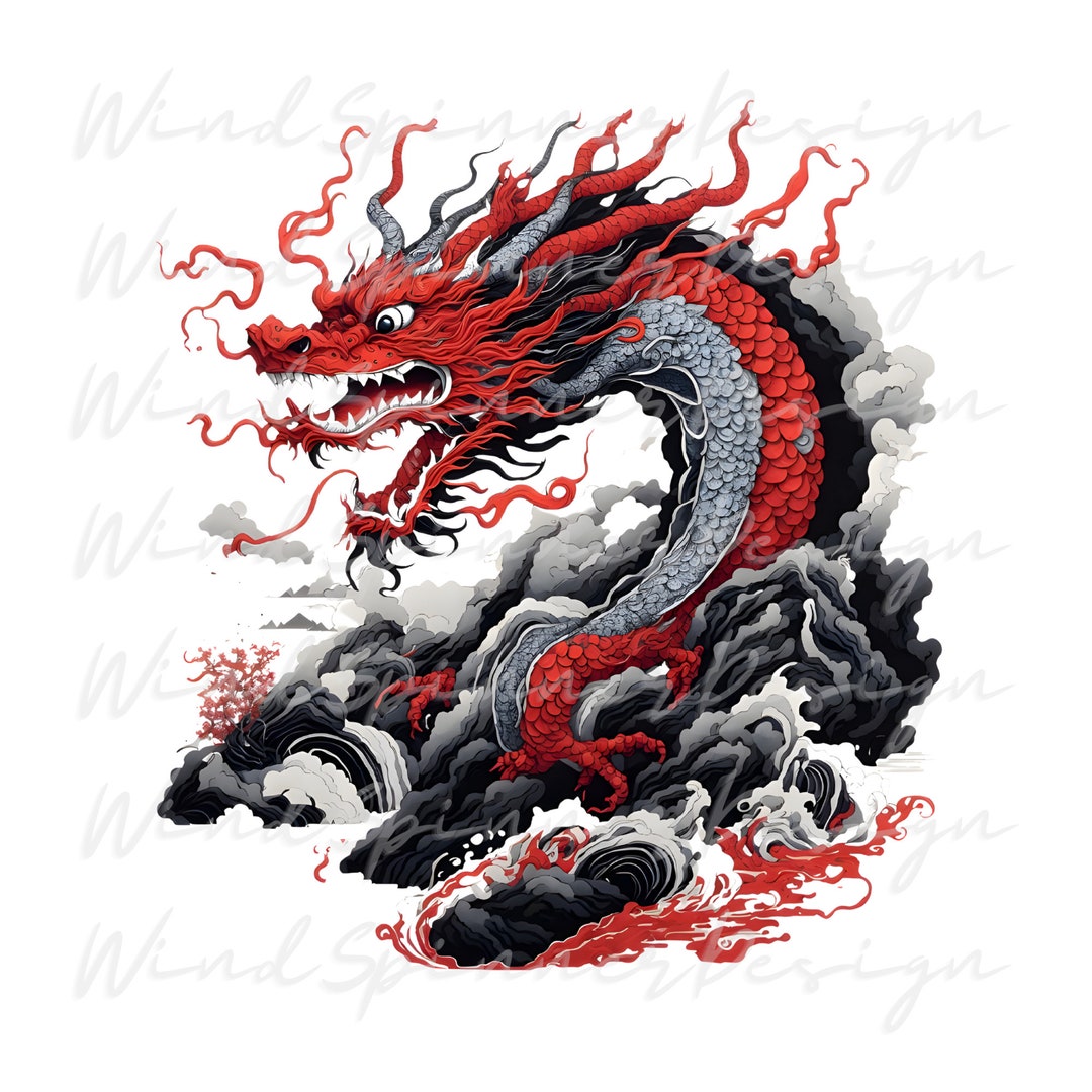 Chinese Dragon PNG Sublimation Designs Downloads, Chinese Dragon Png ...