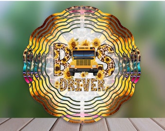 Bus Driver Wind Spinner Sublimation Design Bus Driver - Etsy