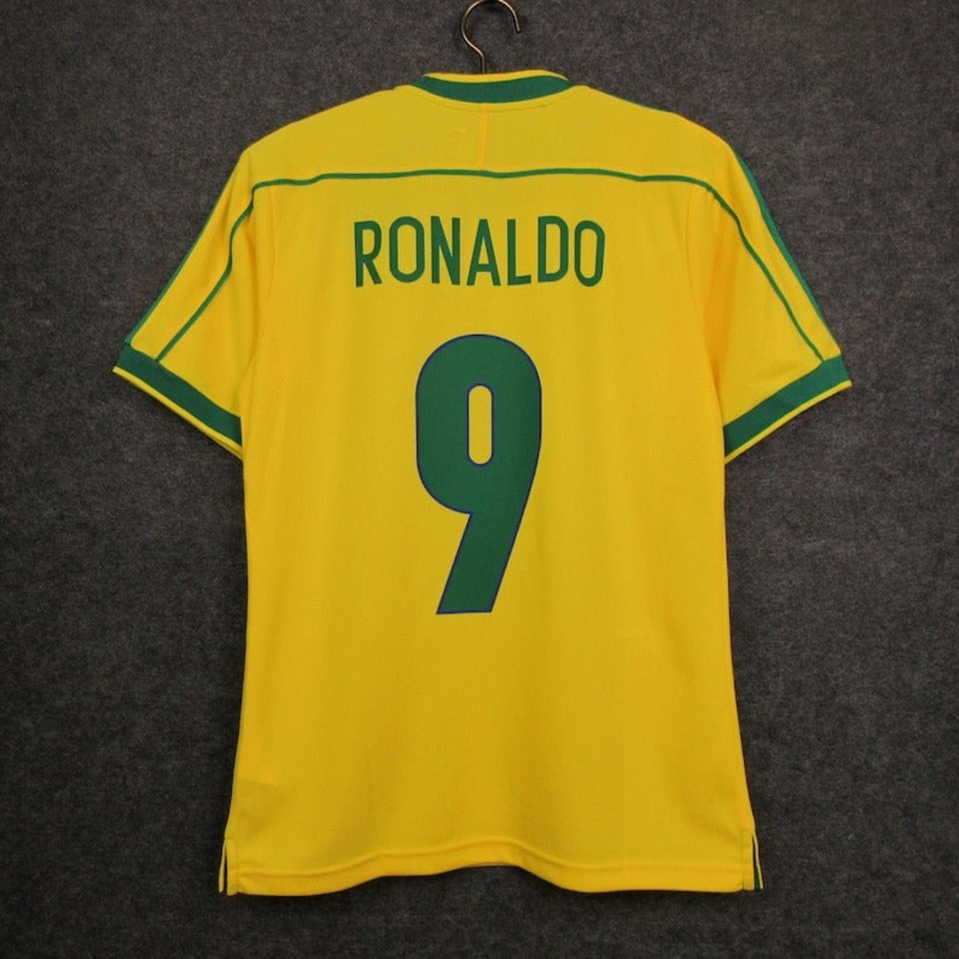 Brazil Home Retro National Football/jersey Kit 1998 Ronaldo R9 - Etsy