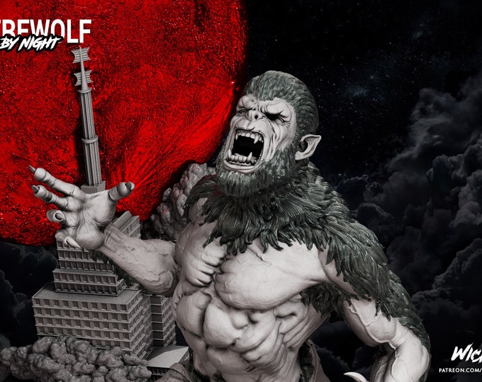 Werewolf Statue STL Model STL File 3D Printable Model - Etsy