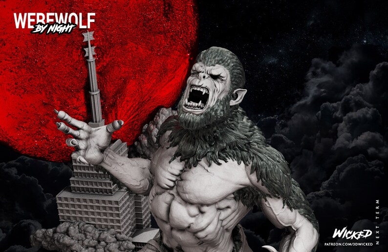 Werewolf Statue STL Model STL File 3D Printable Model - Etsy