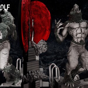 Werewolf Statue STL Model STL File 3D Printable Model - Etsy