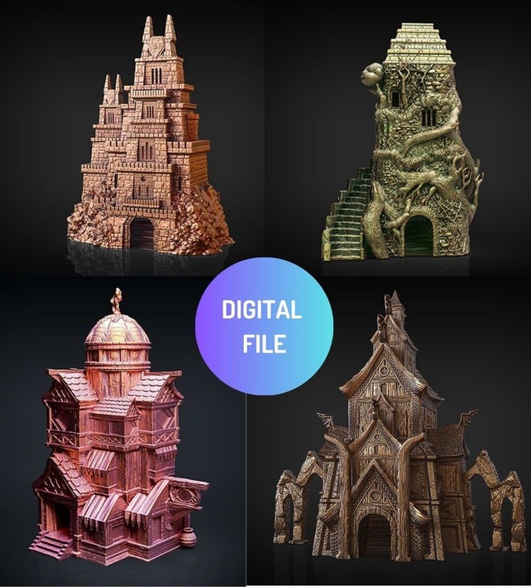 Towers STL Model STL File 3D Printable Model - Etsy UK